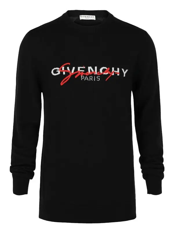 SLOWEAR Signature Logo Sweater - Black Red