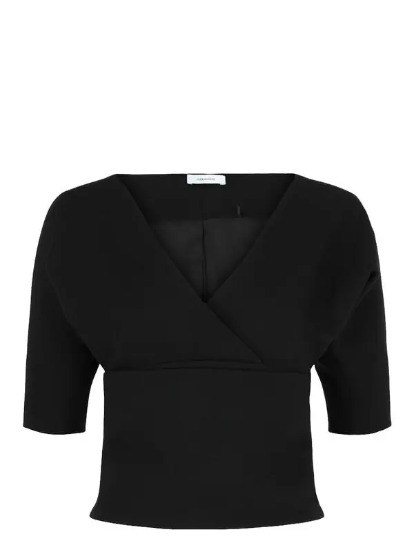 Brioni Layered Wool-blend Blouse - Black