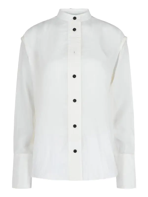 Alexander McQueen Irregular Pleat Blouse - White