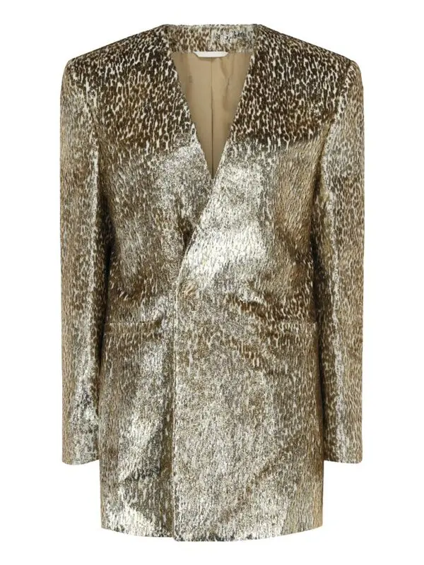 Alexander McQueen Animal Print Single-breasted Blazer - Golden