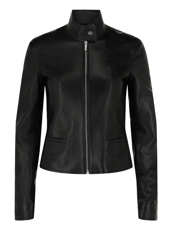 Bally Leather Biker Jacket - Black