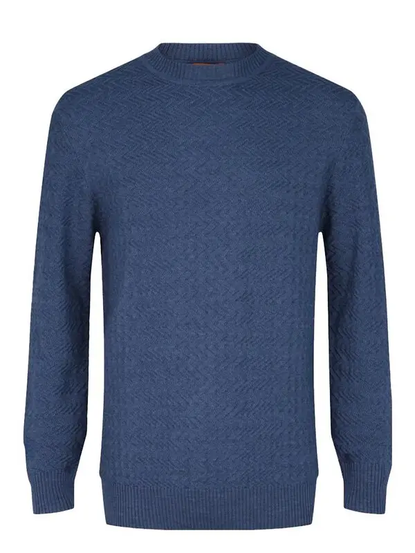 SLOWEAR Knit Crewneck Sweatshirt Sweater - Light Blue