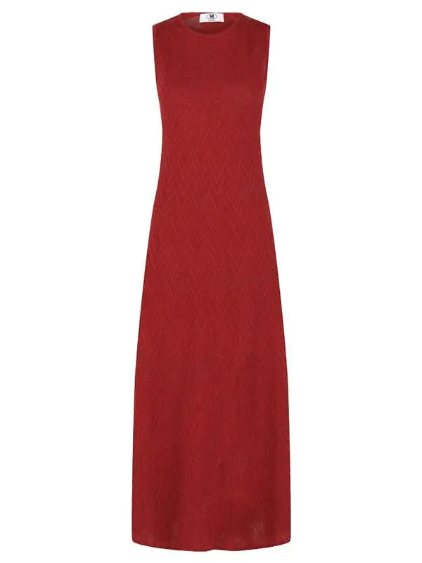 Missoni Metallic Chevron Maxi Dress - Red