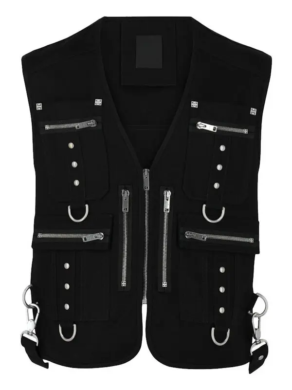 Givenchy Pocket Wool Vest - Black