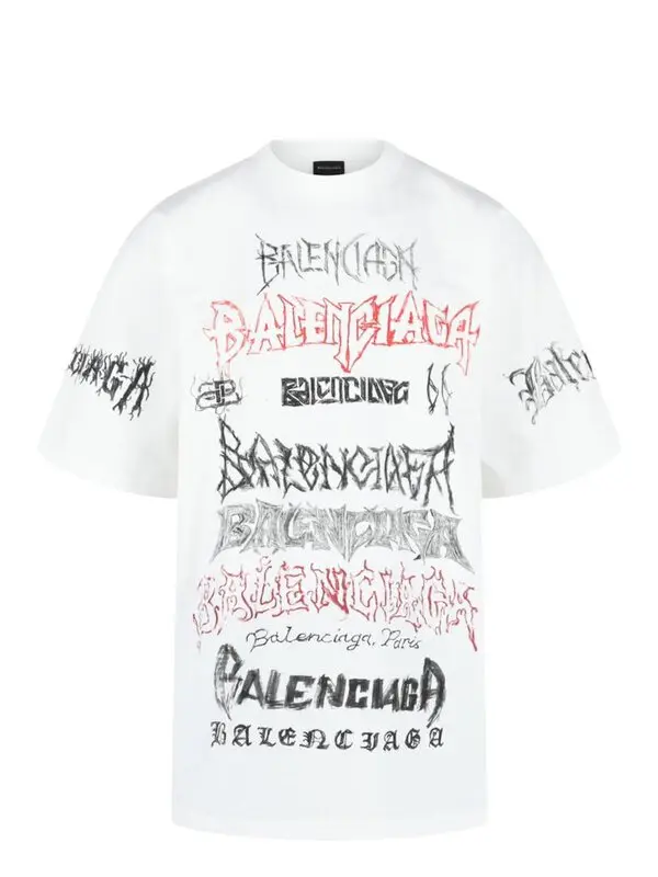 SLOWEAR Diy Metal T-shirt - White Black Red