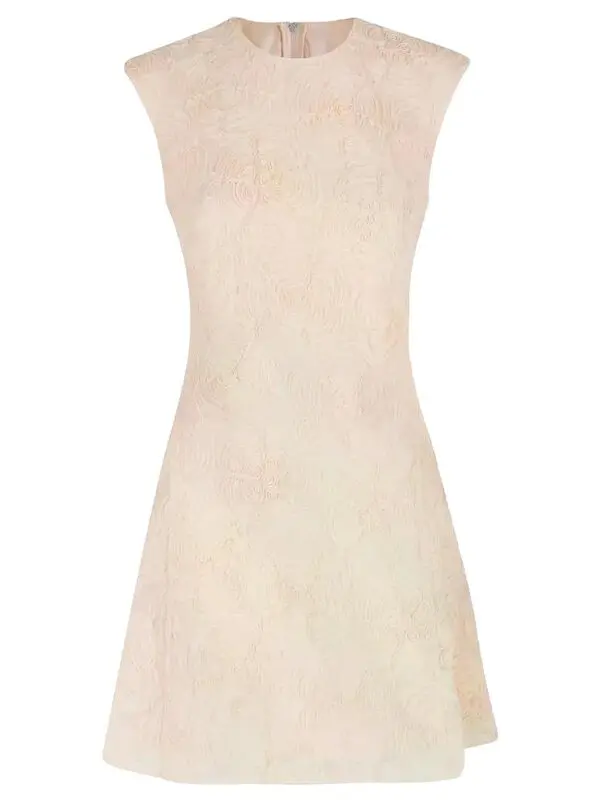 ROTATE BY BIRGER CHRISTENSEN Floral-detail Mini Dress - Neutrals