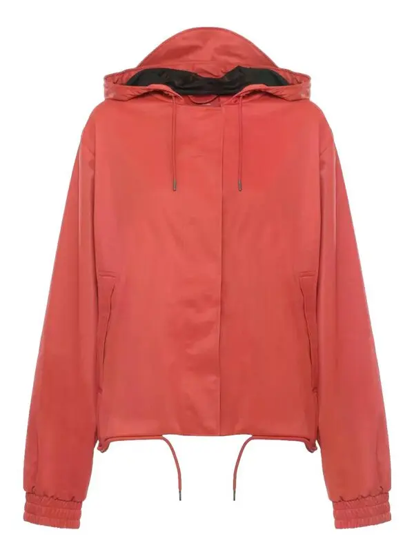 Rains Hooded Drawstring Jacket - Red