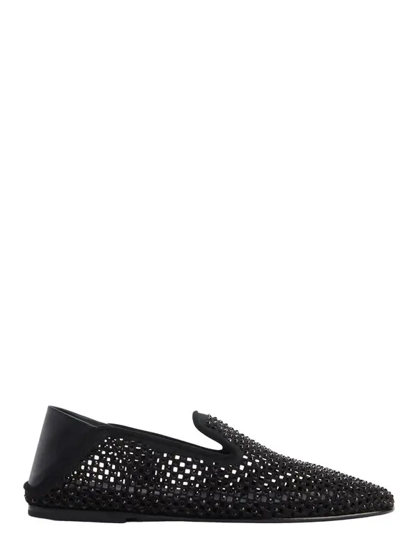 GIUSEPPE ZANOTTI Everett Rhinestone Loafers - Black