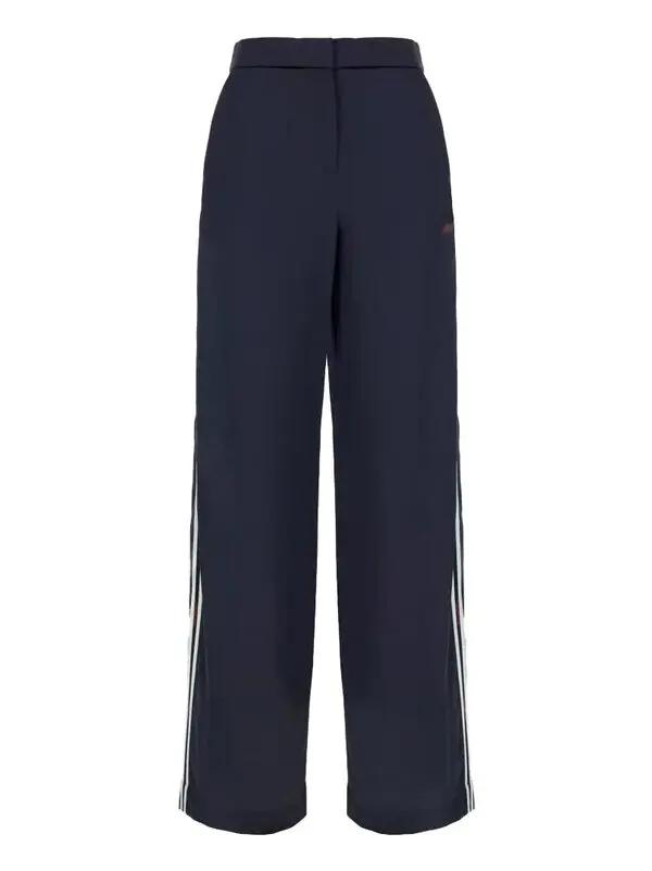 Off-White Striped Cropped Trousers - Blue