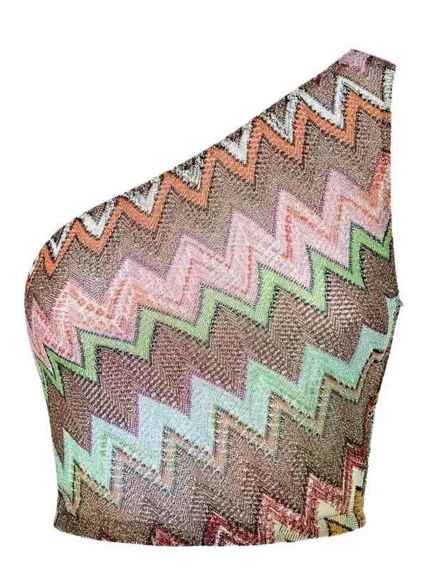 Missoni Zigzag One-shoulder Top - Neutrals