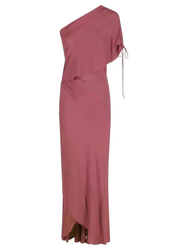 SEMICOUTURE Clara One-shoulder Maxi Dress - Pink