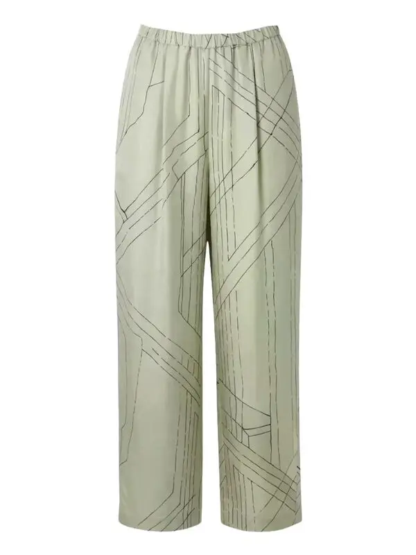 ALYSI Patterned Trousers - Green