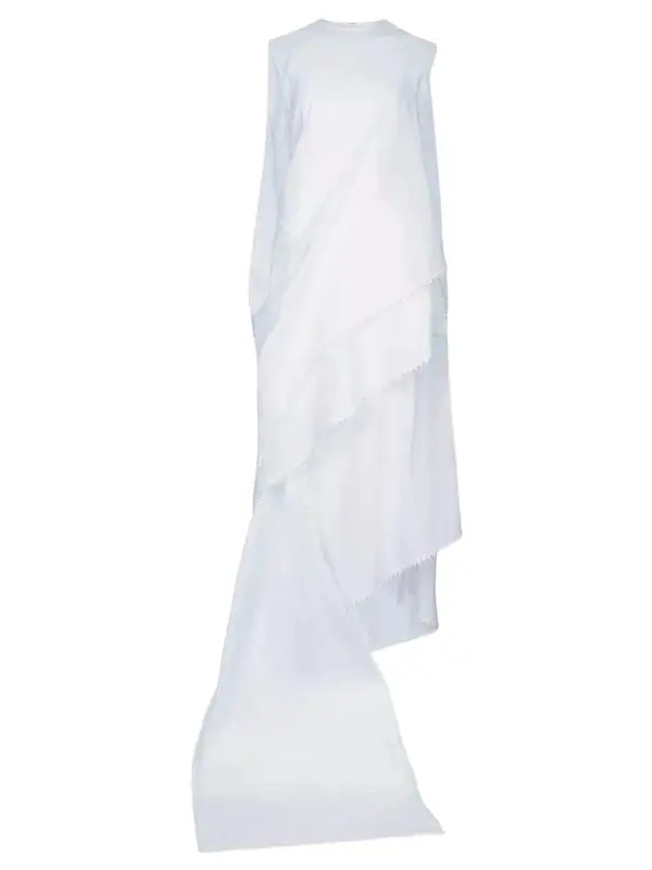 Jacquemus Ruffled Asymmetric Dress - White