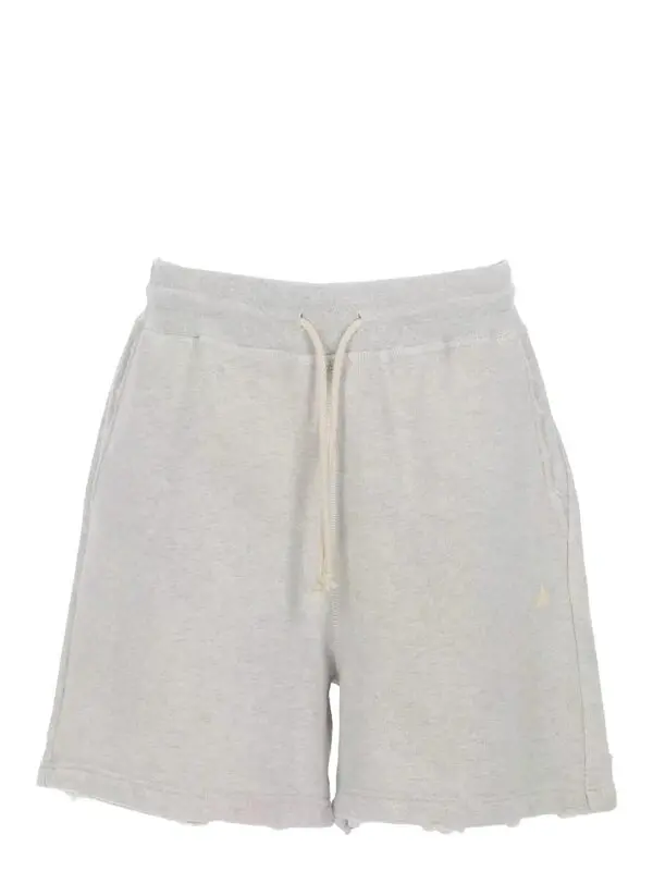 GOLDEN GOOSE Drawstring Frayed Shorts - Grey