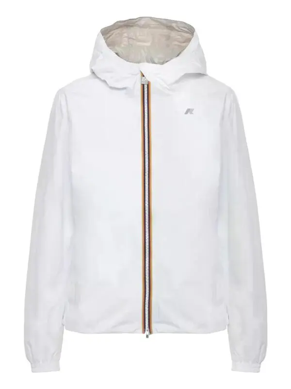 K-WAY Logo-detail Jacket - White