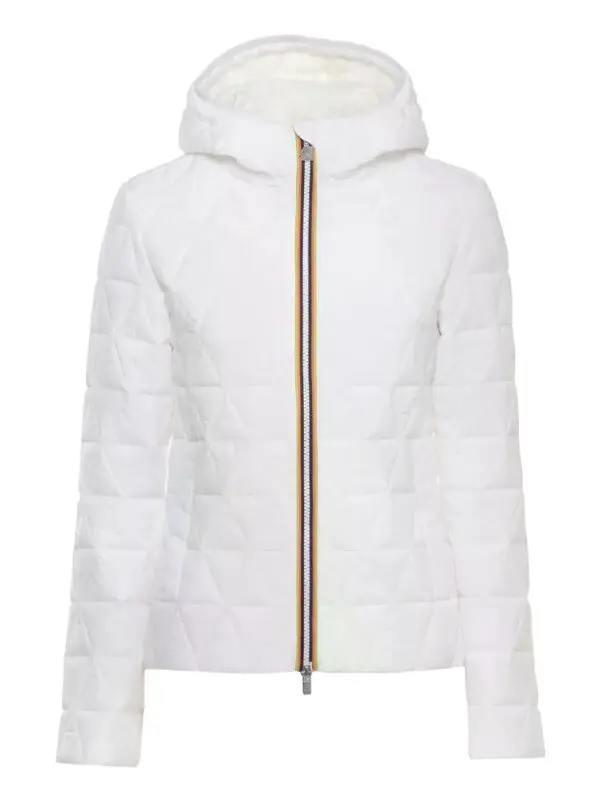 K-WAY Hooded Quilted Jacket - White