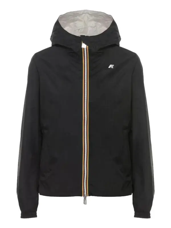 K-WAY Hooded Reversible Nylon Jacket - Black