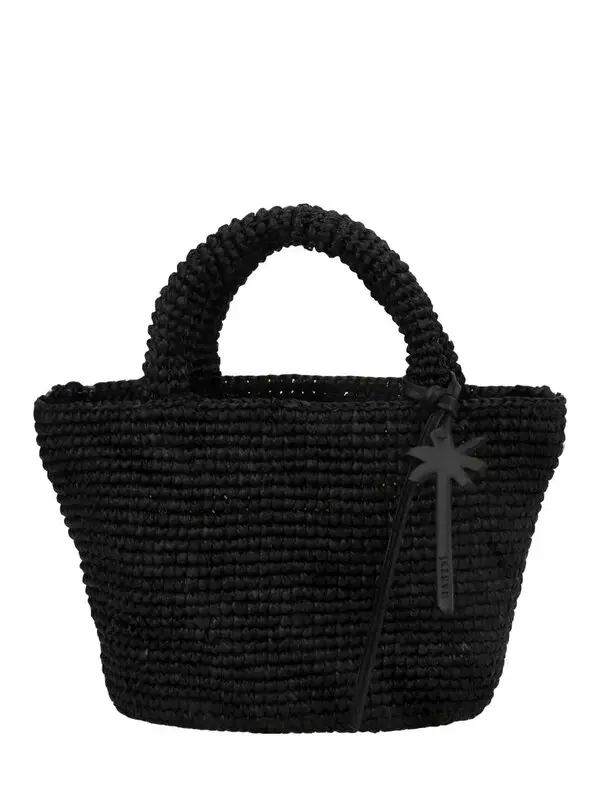 Manebí Woven Handle Shoulder Bag - Black
