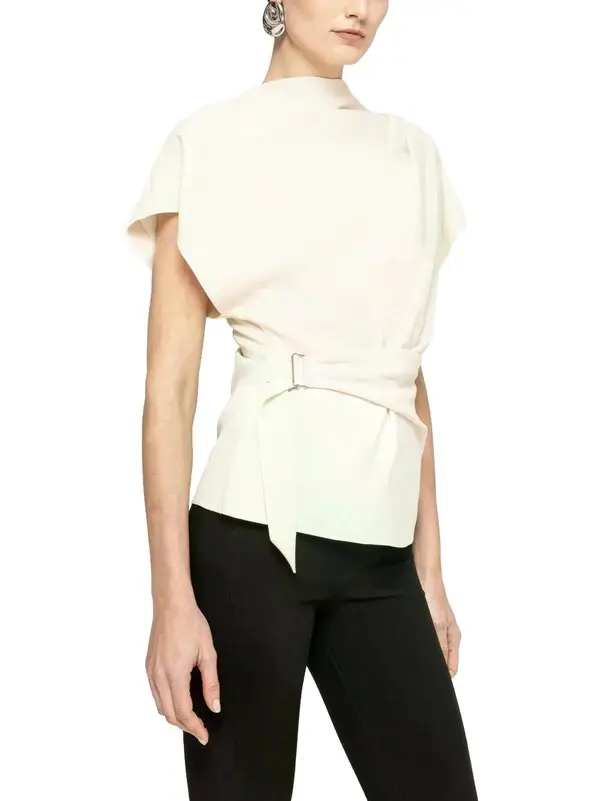 NISSA Draped Top - White