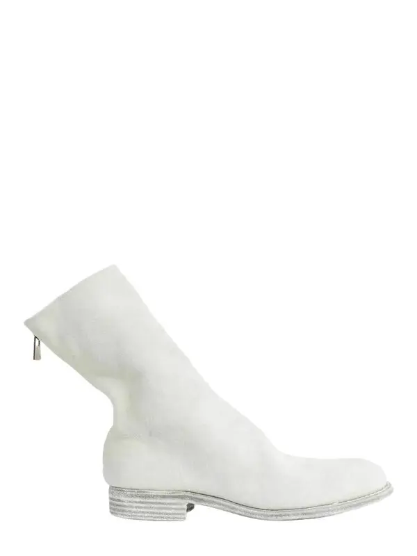 Guidi Zipped Ankle Boots - White
