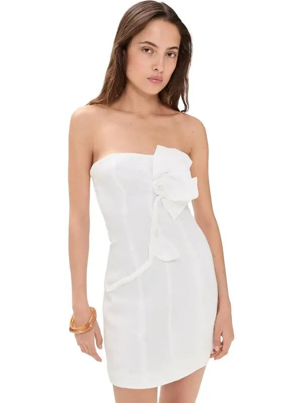 JBQ Lilah Strapless Mini Dress - Ecru
