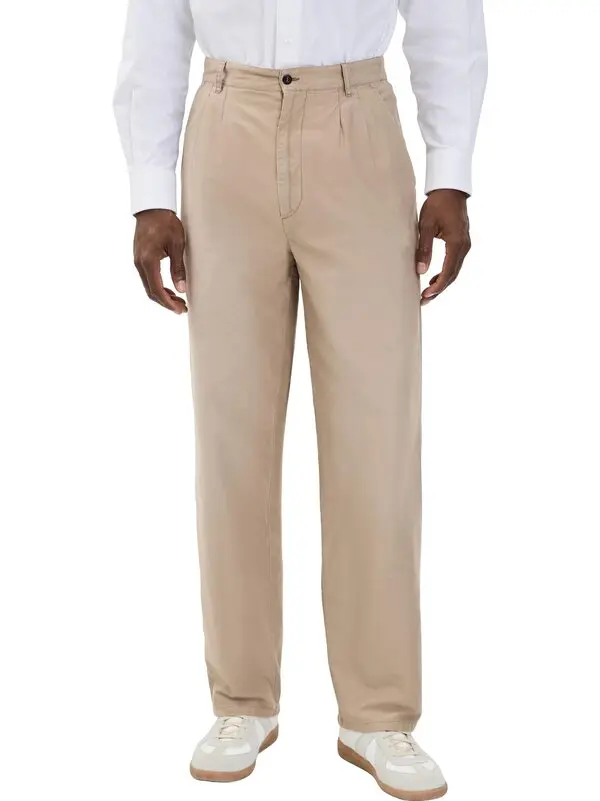 MAISON MARGIELA Pleated Trousers - Beige
