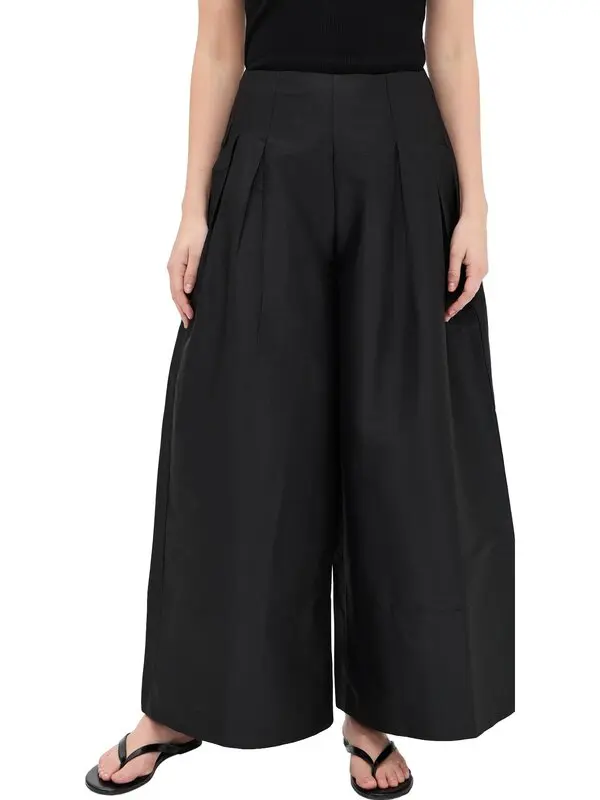 Chan Luu Techno Taffeta Trousers - Black