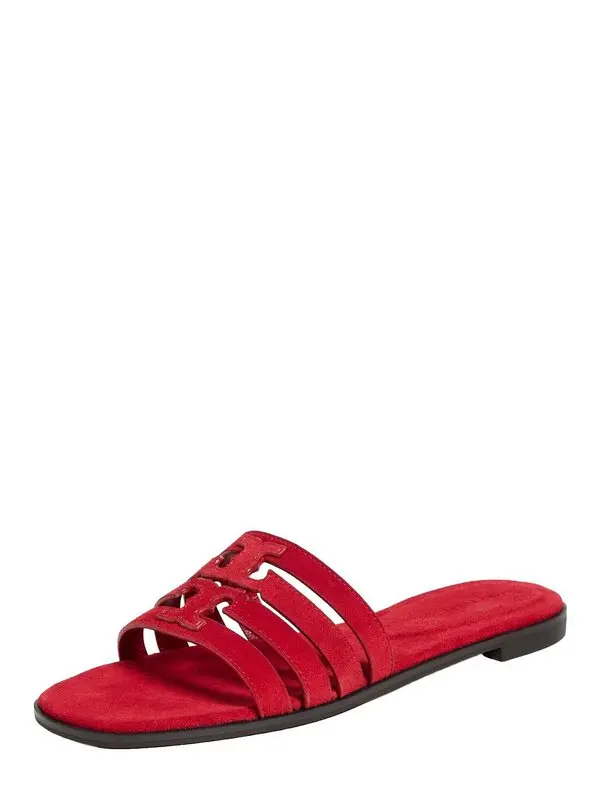 Tory Burch Ines Cage Slides - Toucan Red
