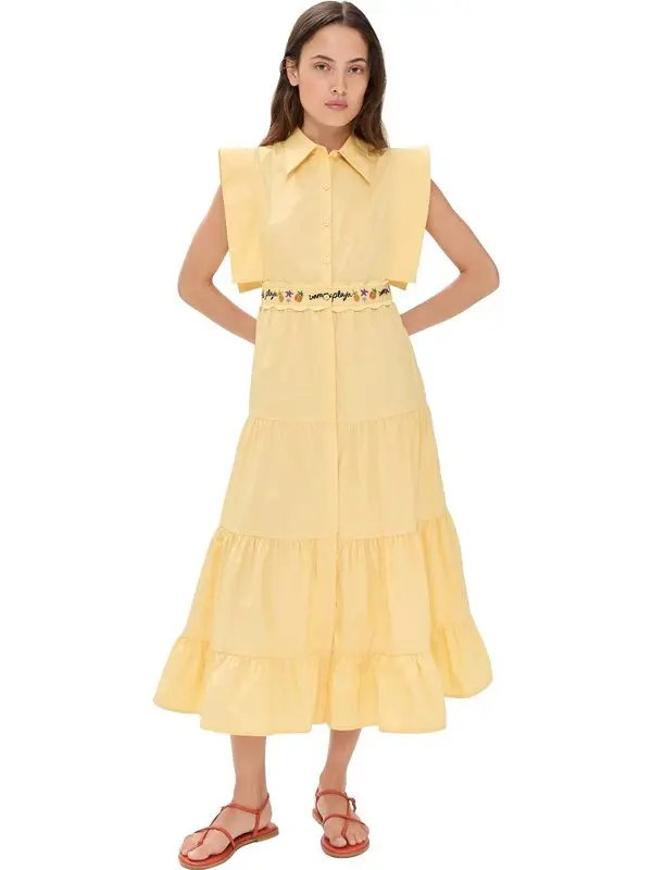 Celiab Lucero Midi Dress - Yellow