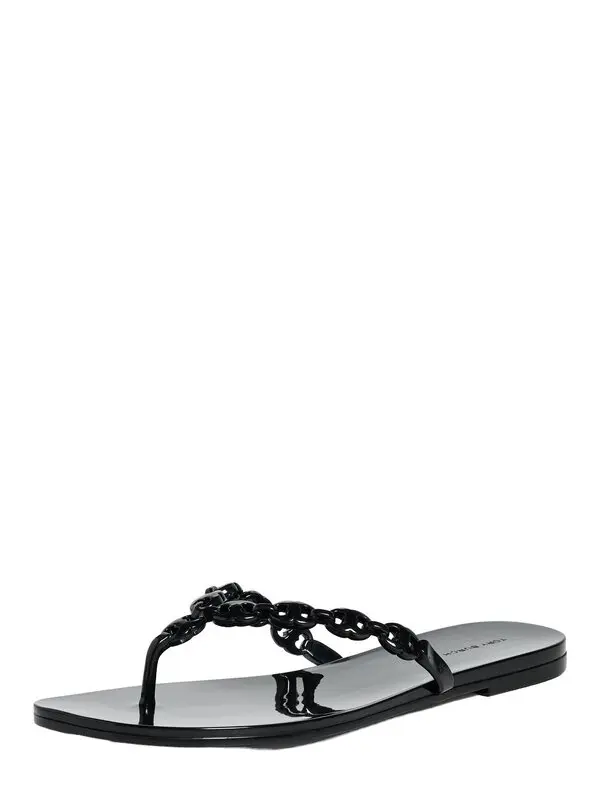 Tory Burch Gemini Link Jelly Sandals - Black