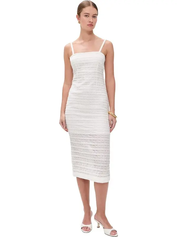 LoveShackFancy Verna Midi Dress - White
