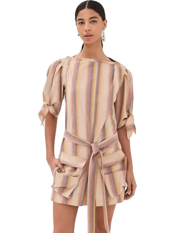 Isabel Marant Mariza Striped Mini Dress - Desert