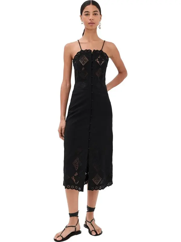 Isabel Marant Nelsane Midi Dress - Black