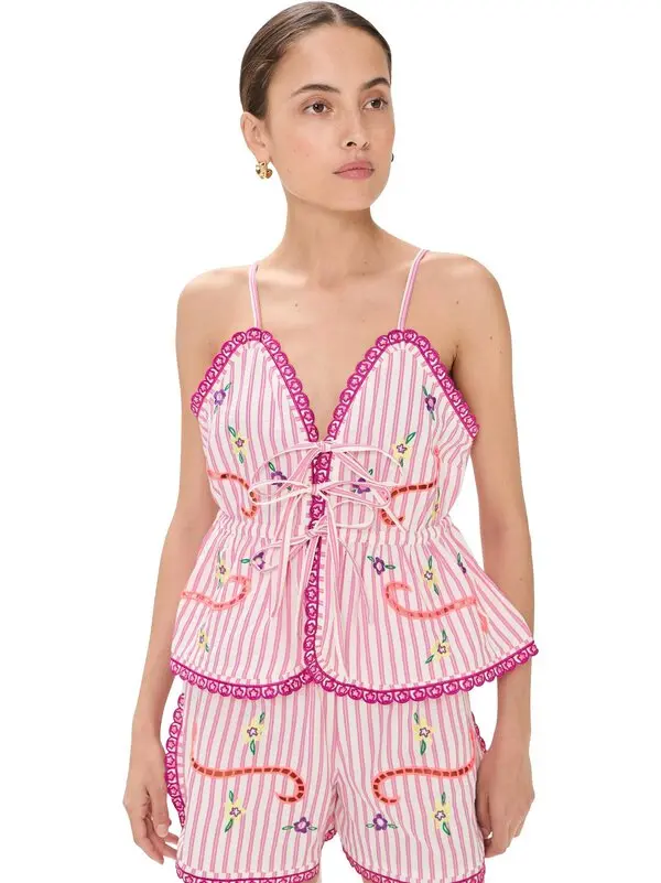 Celiab Pequi Top - Pink Stripes