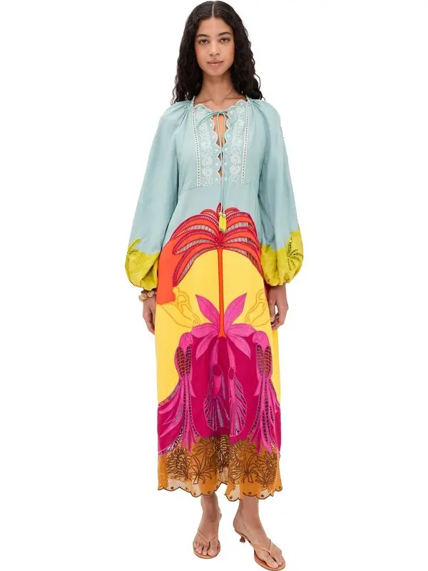 Farm Rio Richelieu Maxi Dress - Usiacuri Multicolor