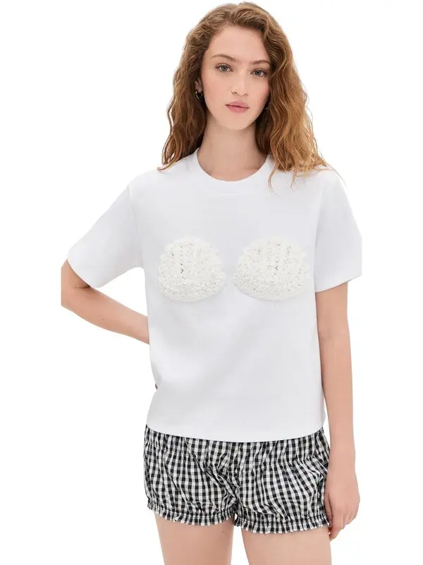 English Factory Seashell Motif T-shirt - White