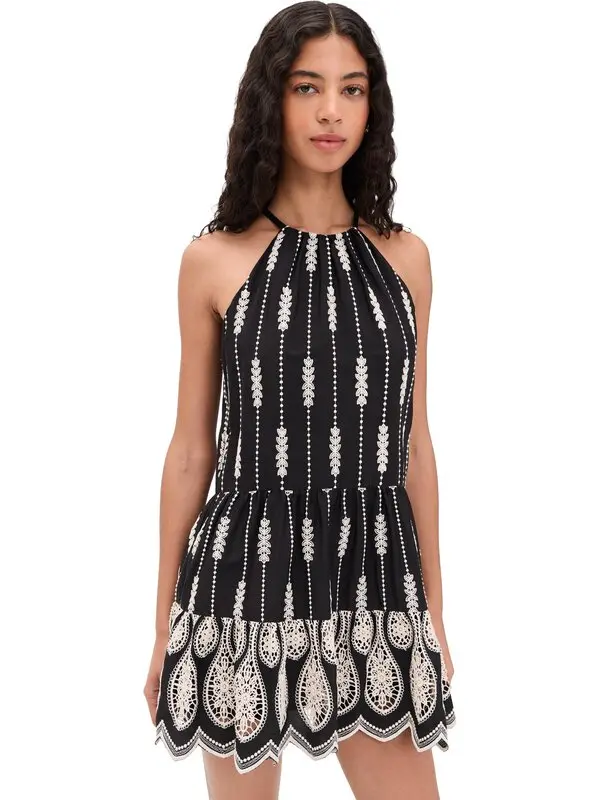 Ramy Brook Kaelyn Mini Dress - Black Lace
