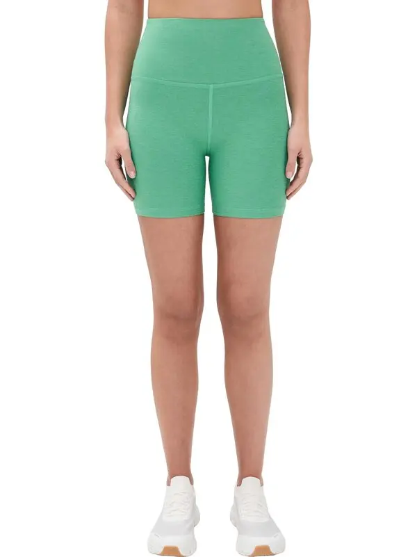 Beyond Yoga Spacedye Keep Pace Shorts - Bright Emerald Heather
