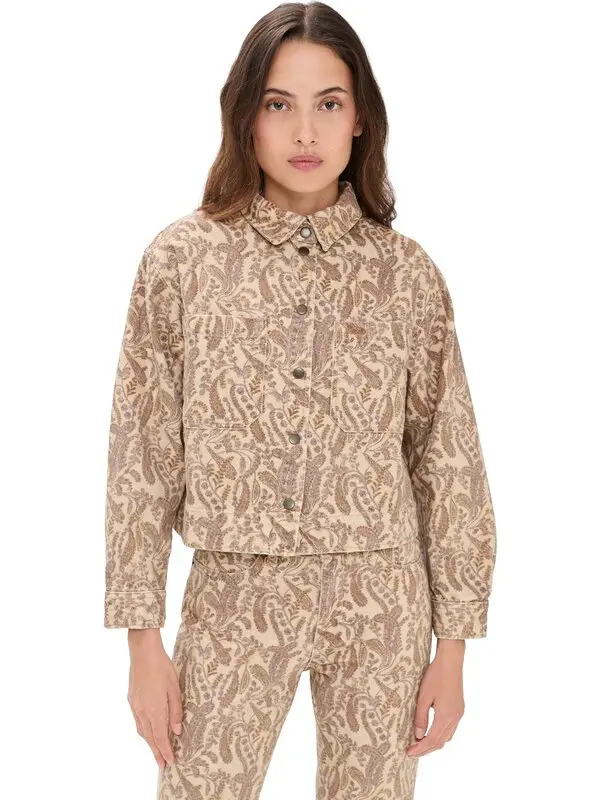 Ba&sh Tullia Paisley Print Jacket - Ecru