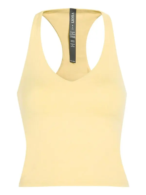 Vuori Performance Jersey Workout Tank Top - Yellow