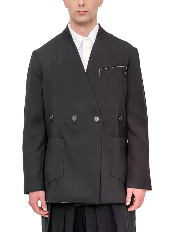 SETCHU Origami Double-breasted Jacket - Black