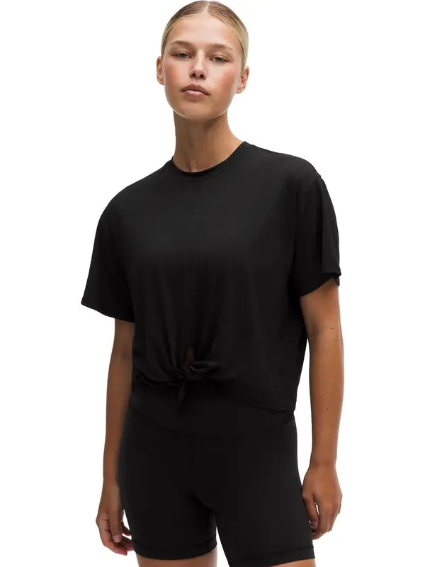 Lululemon All-sport Tie-front Short-sleeve Shirt - Black