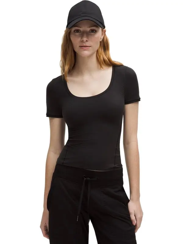 Lululemon Wundermost Ultra-soft Nulu Scoop-neck T-shirt - Black