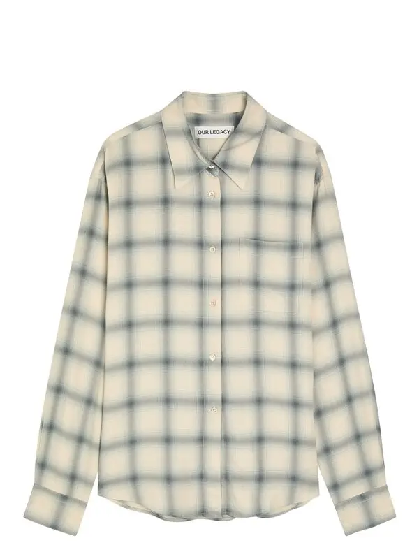 Our Legacy Checked Woven Shirt - Blue
