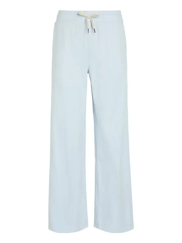 Vuori Halo Essential Wide-leg Jersey Sweatpants - Light Blue