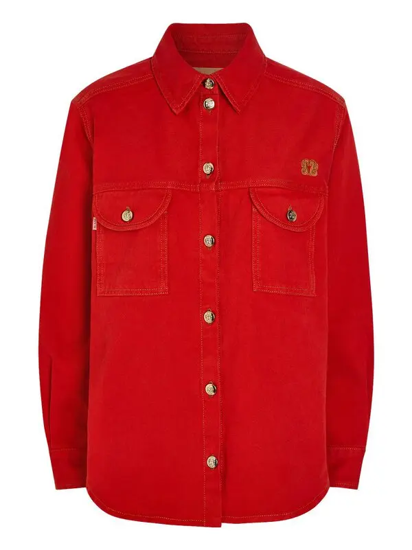 BLAZÉ MILANO Berber Denim Overshirt - Red