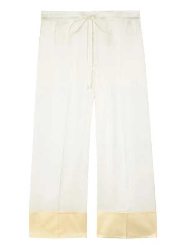 TOTEME Straight-leg Satin Trousers - White