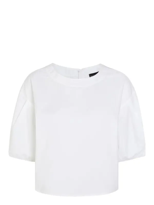 Emporio Armani Round-neck Cotton Blouse - White