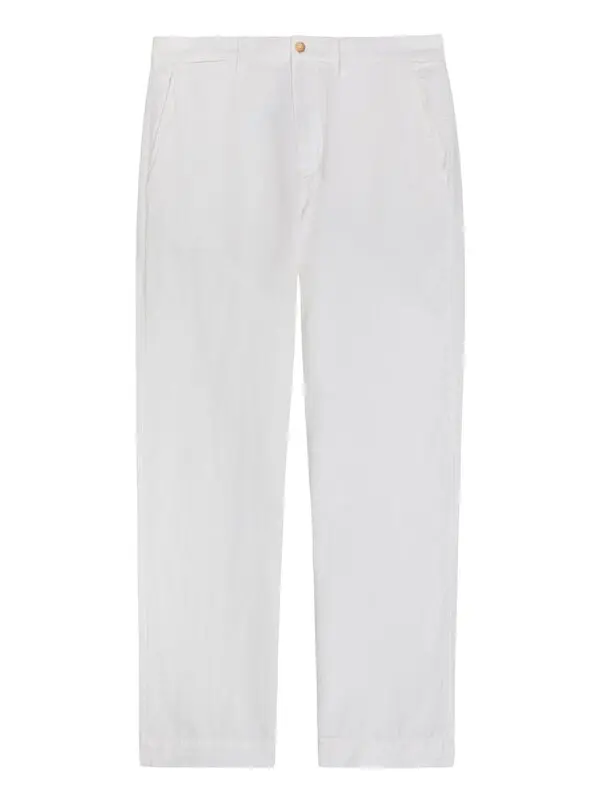 Polo Ralph Lauren Bedford Linen And Cotton-blend Trousers - White
