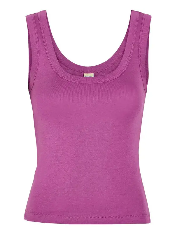 FLORE FLORE Hillie Cotton Tank - Purple